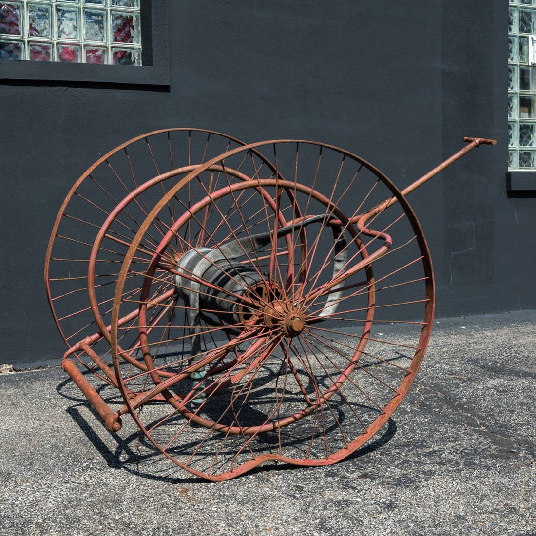 A Hand-drawn Fire Hose Wheel Cart Auction