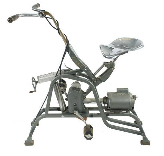 A Vintage Chrome And Metal Exercycle Exercise Bike, 20t