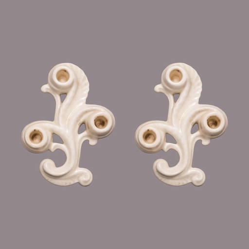 A Pair Of Cowan Pottery Candlesticks, 20th Century.