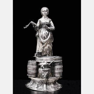 Hanau Silver Bobblehead Figure Beaker, Silber Figur Trinkbecher Mit ...