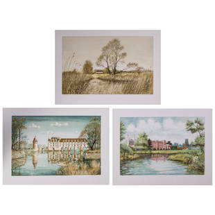 Jeremy King Scenic Lithograph Art English Countryside Signed Numbered ...