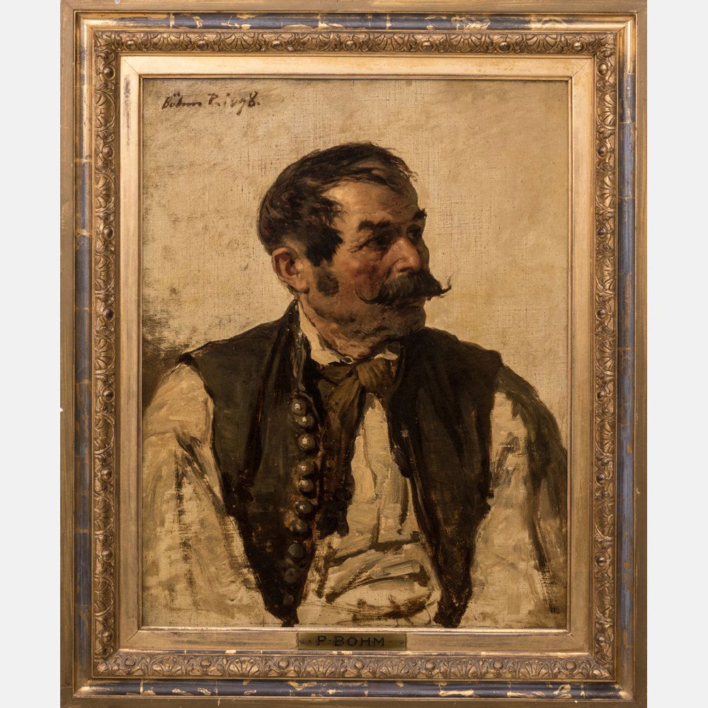 Pal Bohm (1839-1905) Portrait of a Gypsy, Oil on - Dec 09, 2015 | Gray ...