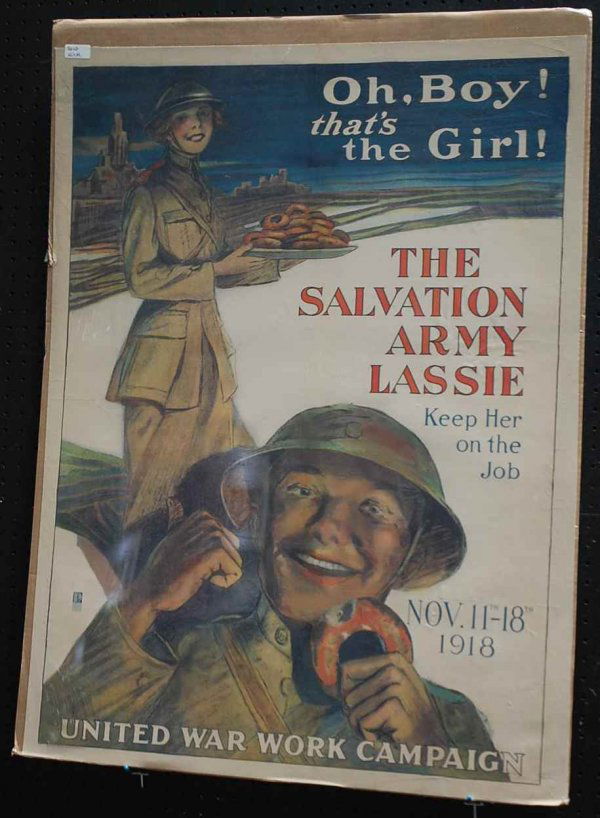 Wwi Era War Work Poster Bringing Donuts!