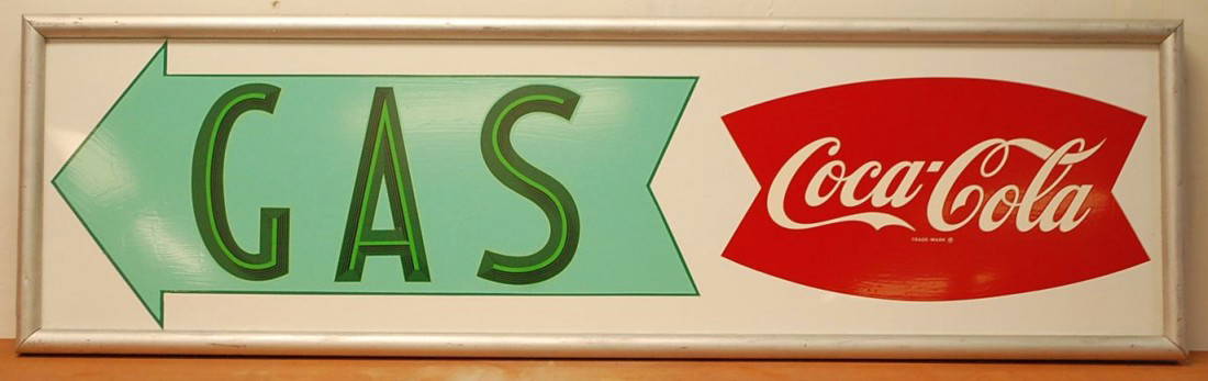 Coca Cola Gas Metal Sign