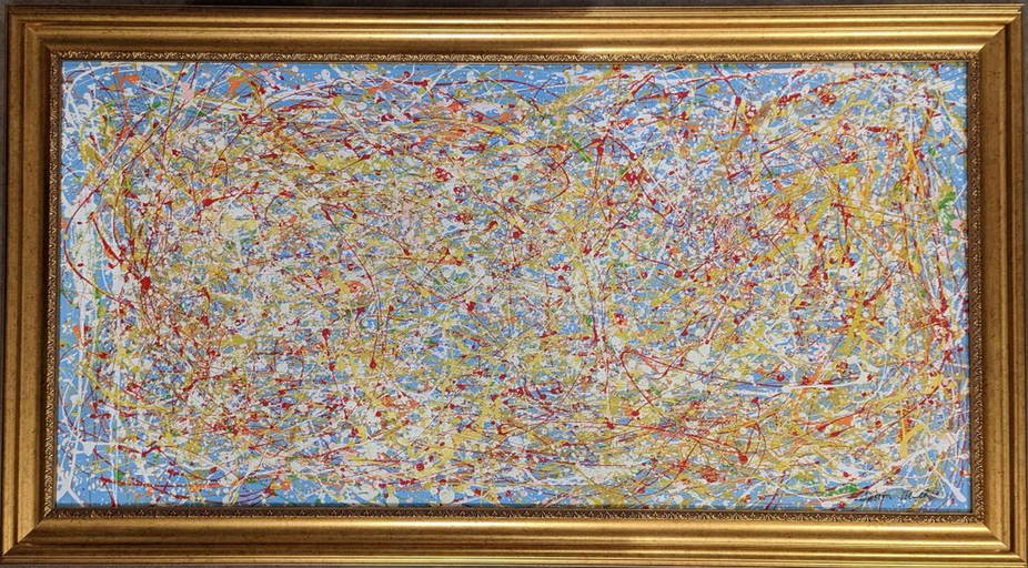 Original in the Manner of Jackson Pollock Canvas (#0192) on Jan 08 ...