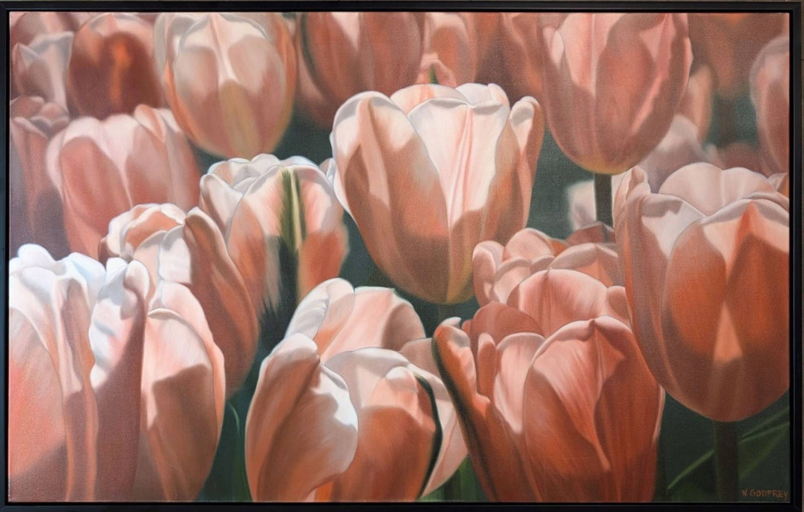Winifred "winnie" Godfrey Original "tulips", 34 X 54" Auction