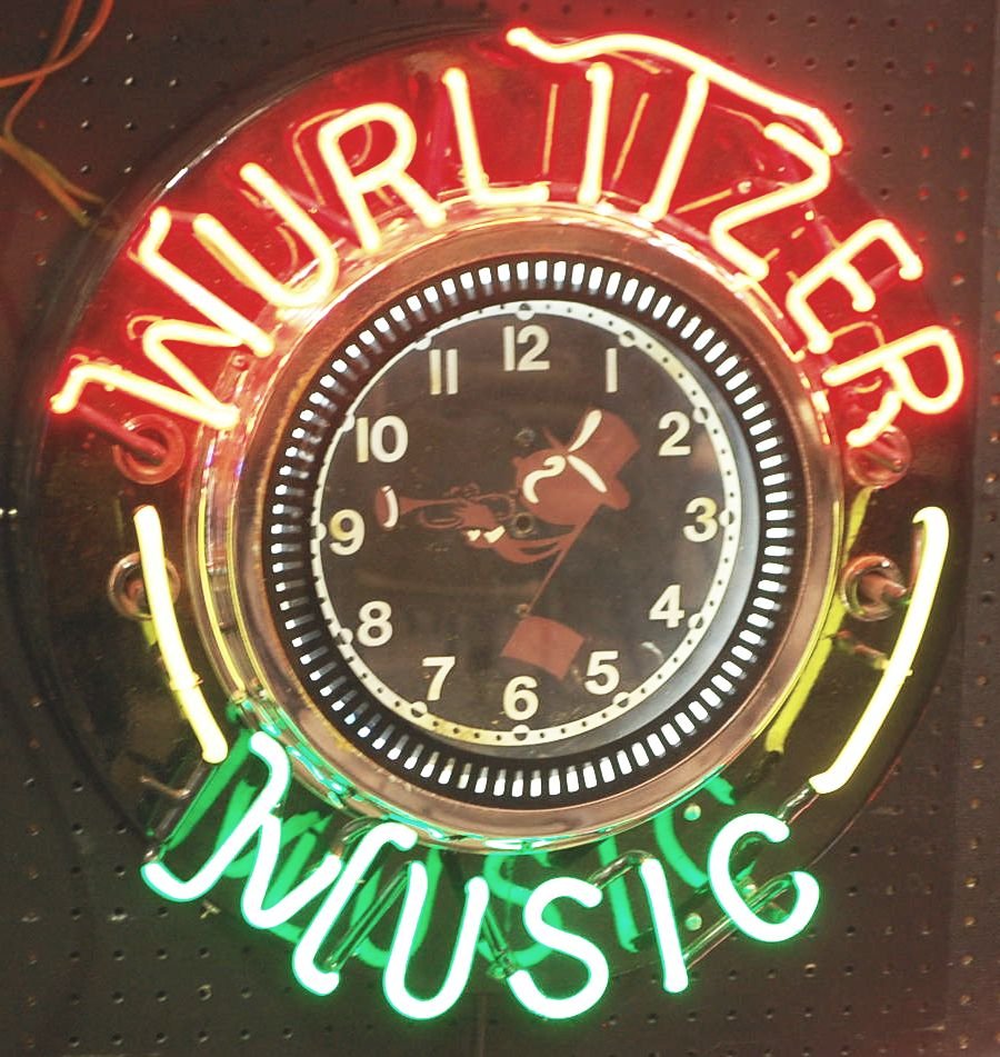 175: WURLITZER MUSIC NEON CLOCK - Nov 18, 2012 | Aardvark Antiques LLC ...