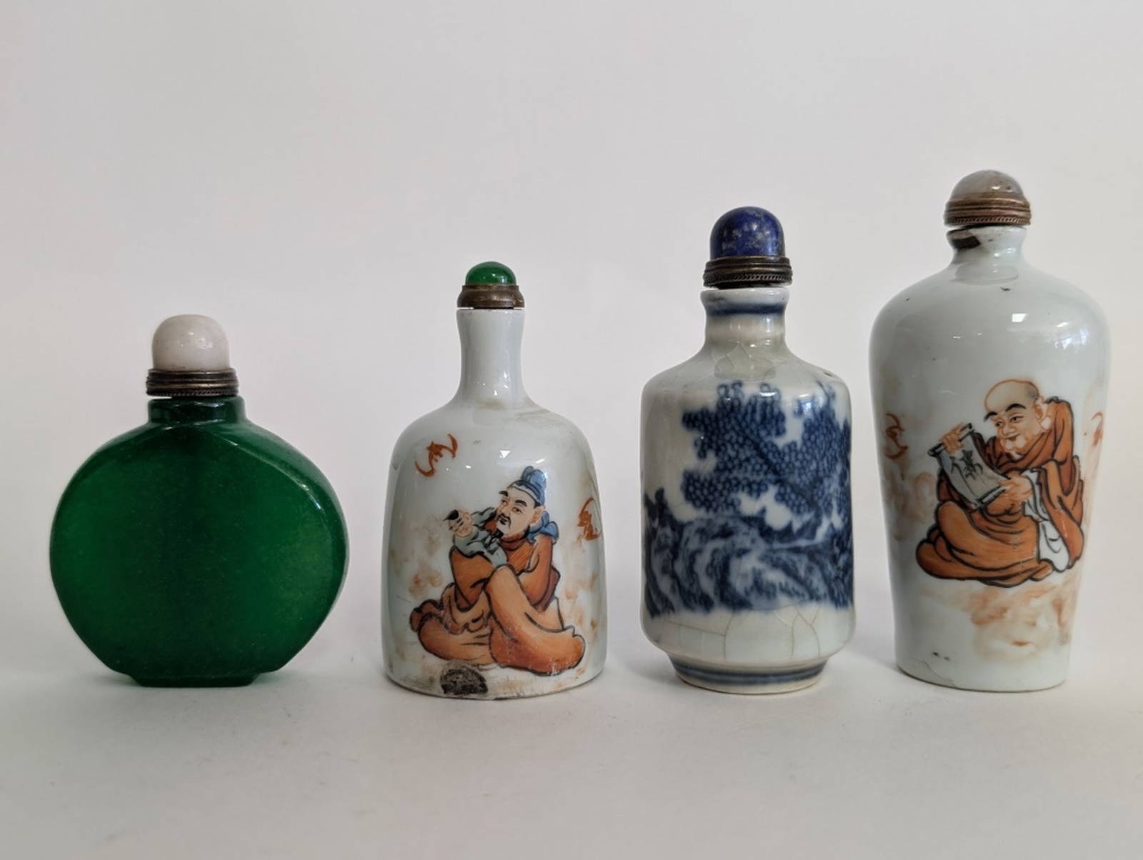 4 Antique Chinese Snuff Bottles Auction