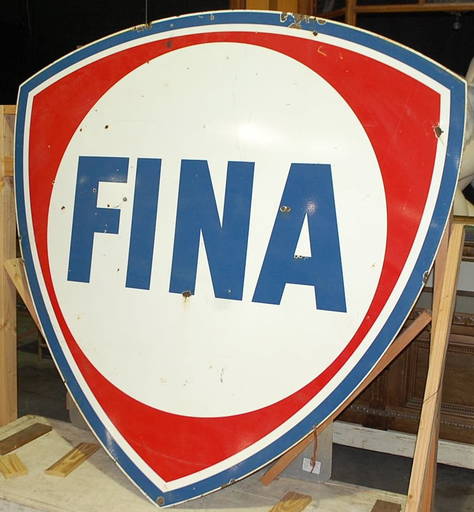 LARGE PORCELAIN FINA GAS SIGN - Aug 18, 2013 | Charles Pharr in GA