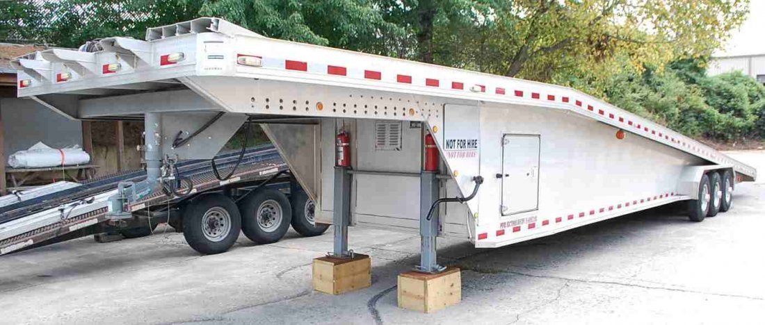 1996 Tommy Three Car Aluminum Wedge Trailer