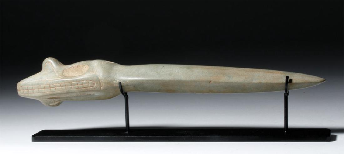 Rare Taino Stone Scepter / Dagger Serpent Form