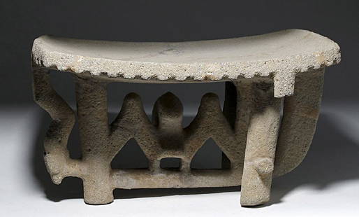 Costa Rican Stone Metate Flying Panel Zoomorphs