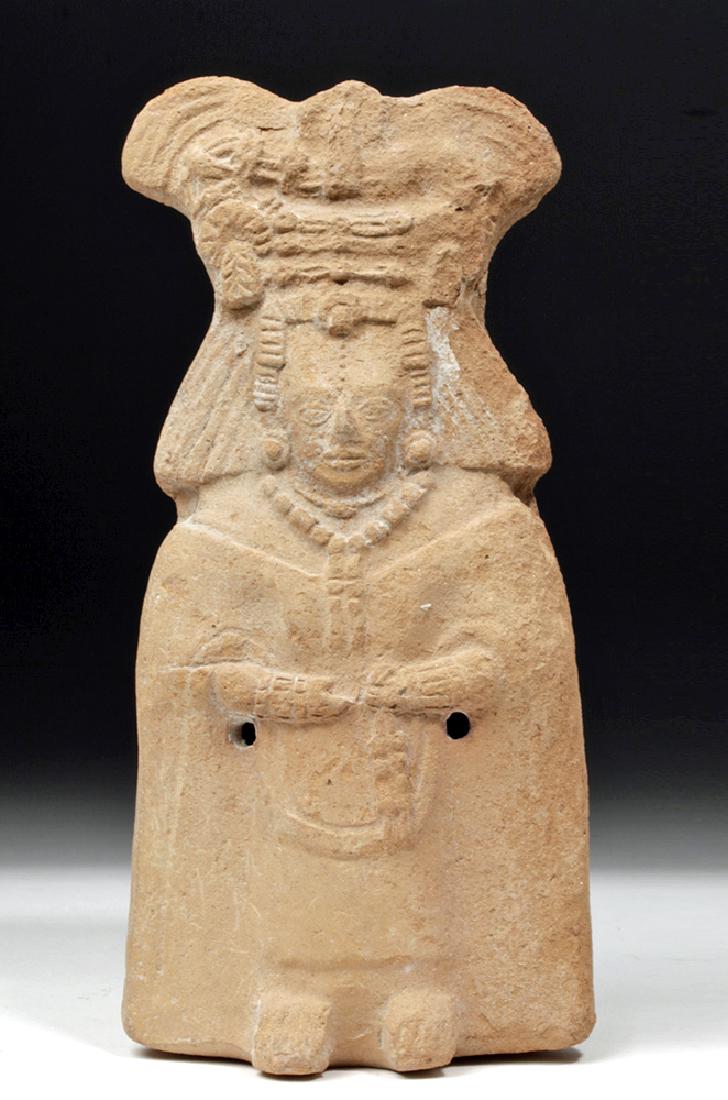 Exhibited Mayan Jaina Island Terracotta Figural Rattle