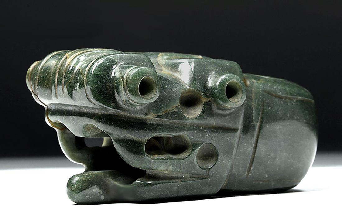 Superb Costa Rican Jade Mace Head Anthropomorphic