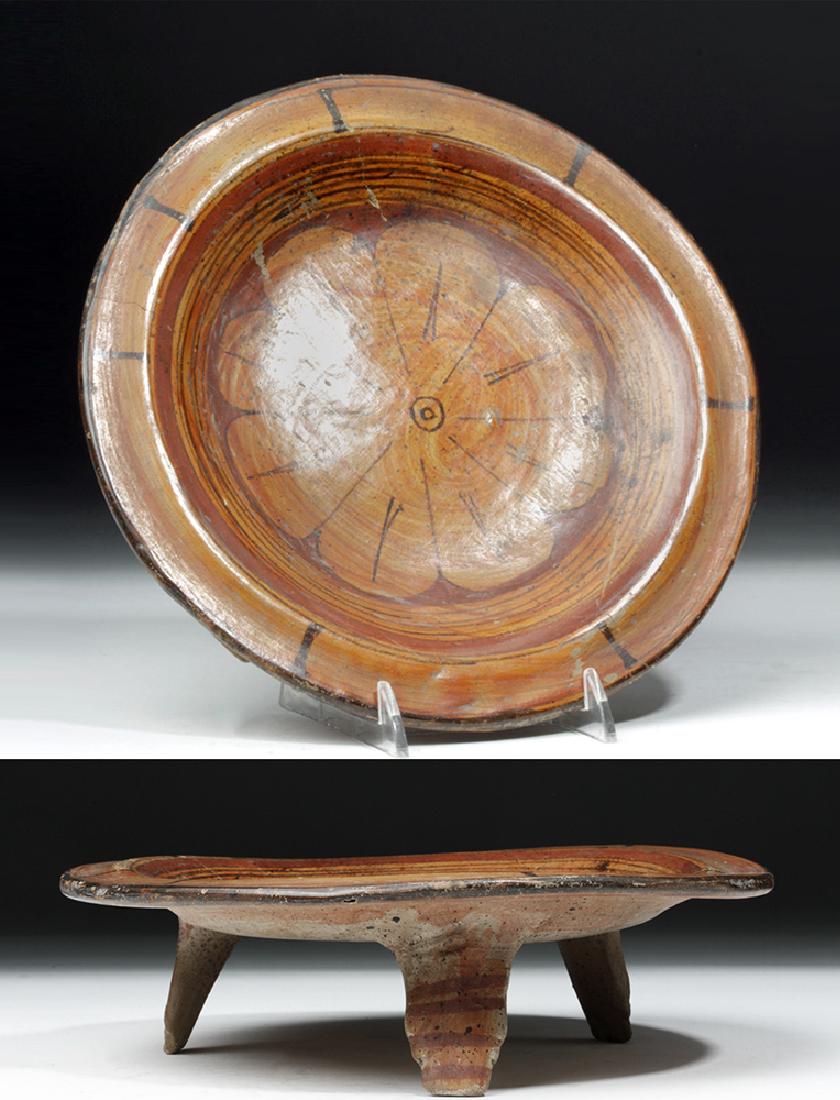 Aztec Ritual Pottery Tripod Vessel
