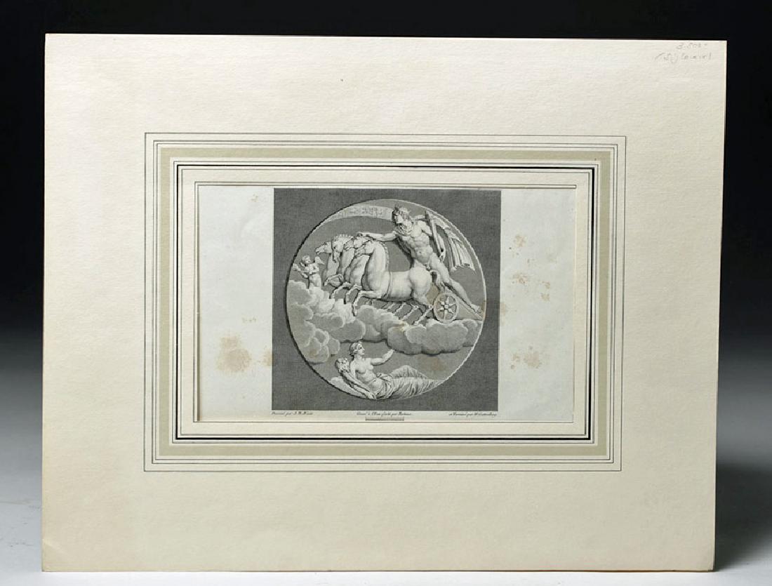 19th C. European Etching Apollo & Diana, After Wicar