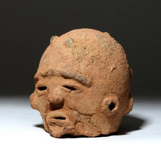 Ancient African Katsina Clay Janus Head, Ex Arnovick