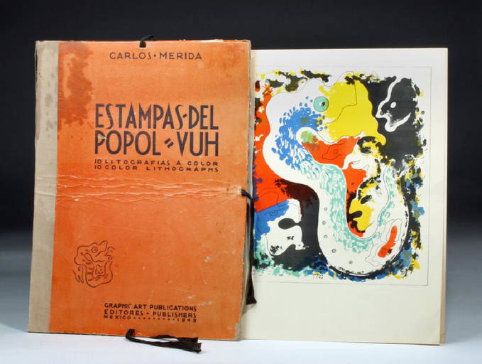 20th C. Portfolio Of 10 Carlos Merida Color Lithographs