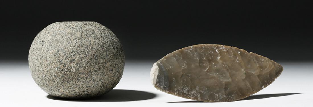 Pair of Native American Early Archaic Stone Tools