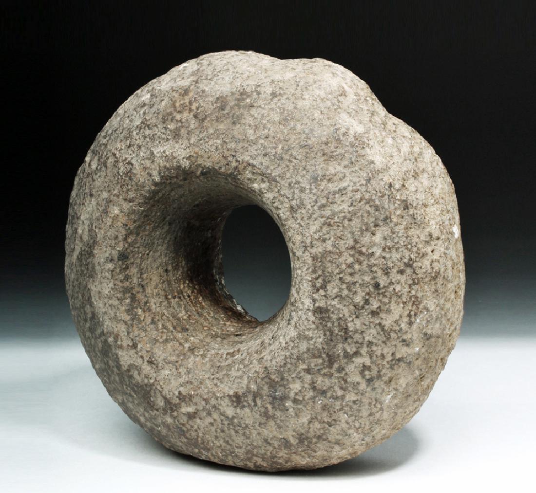 Ancient Mayan Circular Stone Mace Head