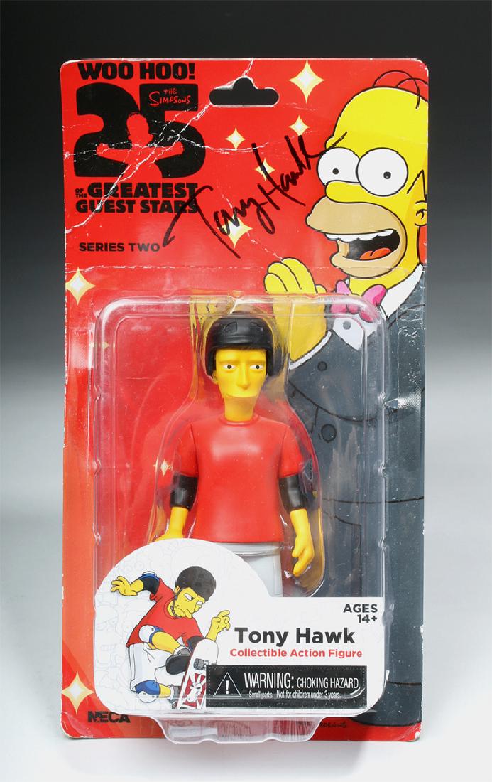 Signed Tony Hawk Simpsons Action Figure, One Of A Kind!