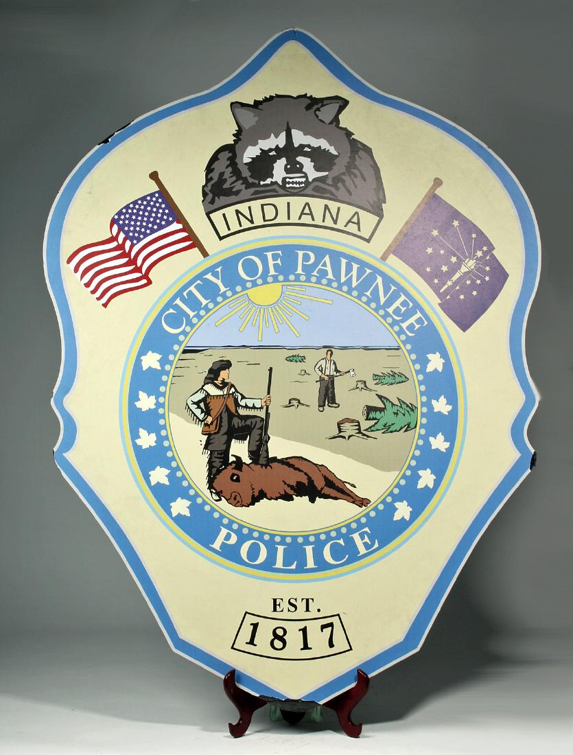 Parks And Rec Original Prop Sign Pawnee Police Seal