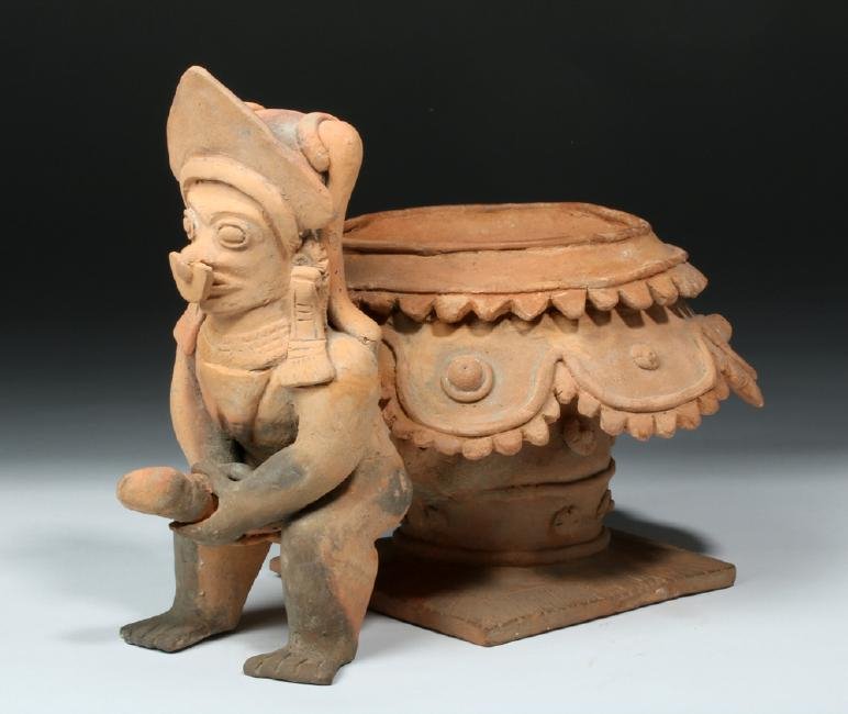 Jamacoaque / Ecuador Phallic Figural Pottery Vessel