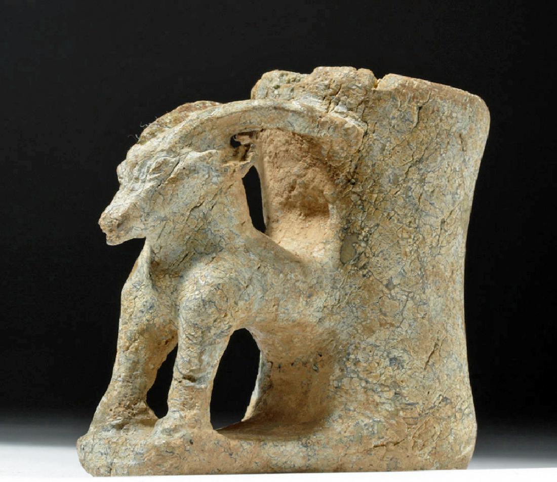 Rare Elamite Serpentine Rhyton Ibex Form, ex-Museum