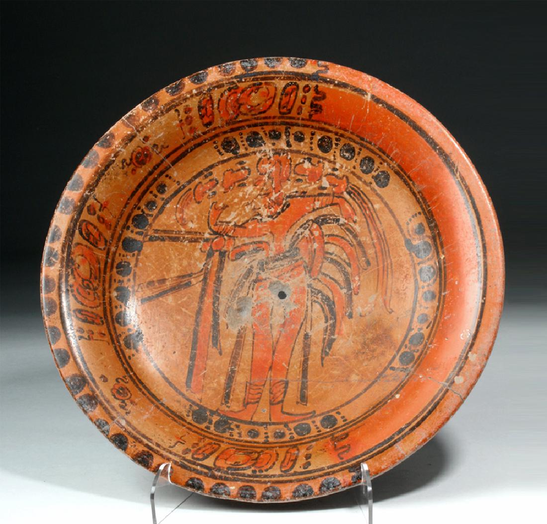 Mayan Polychrome Tripod Plate, ex-Arte Primitivo