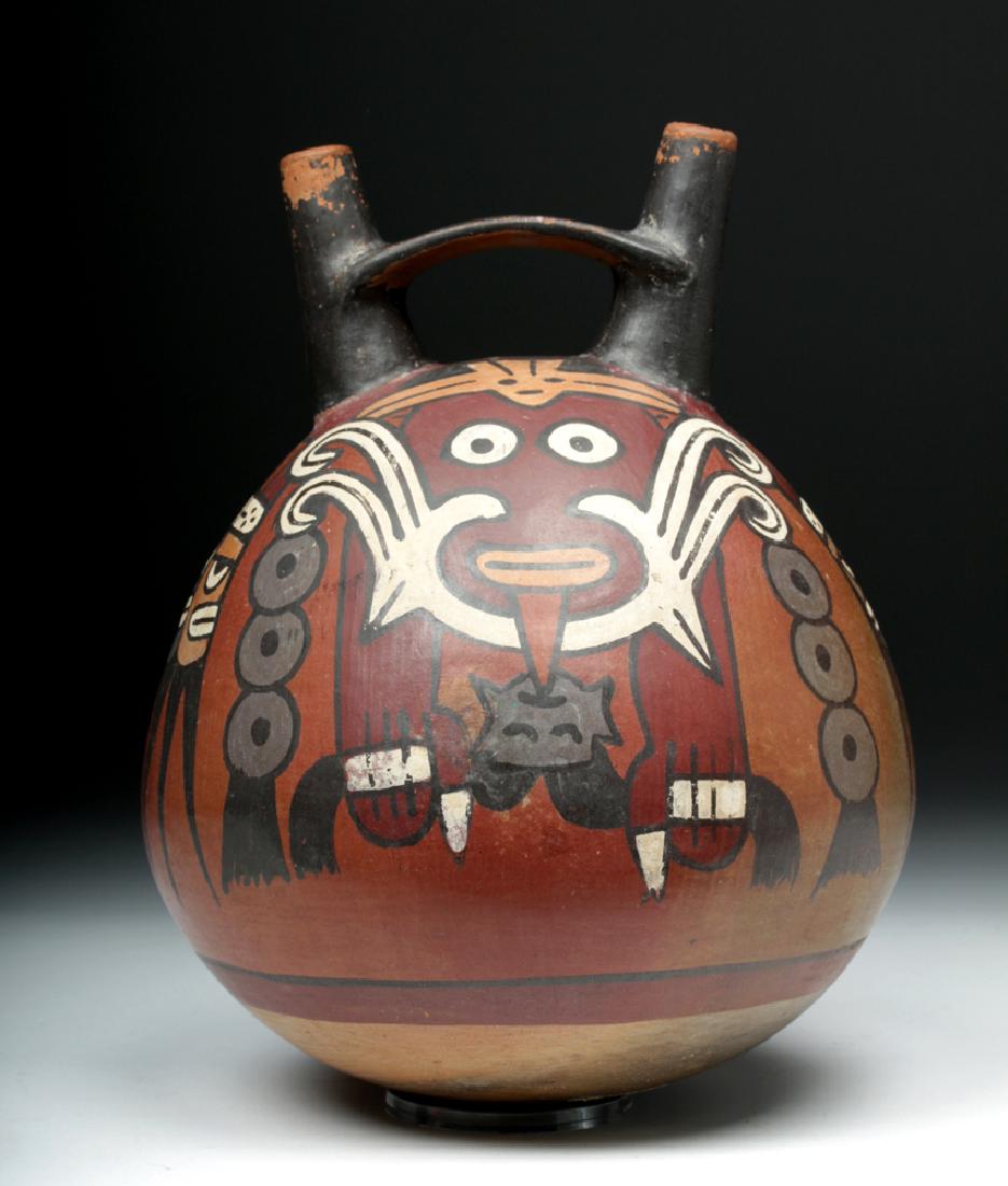 Large Nazca Globular Jar - Serpentine Creature