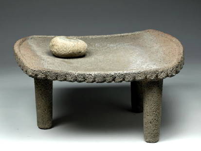 Metate Y Mano Corn Meal Grinding Stone