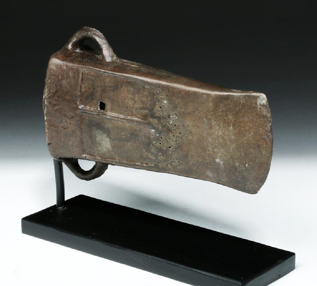 Rare Celtic Bronze Double Looped Socketed Axe Head