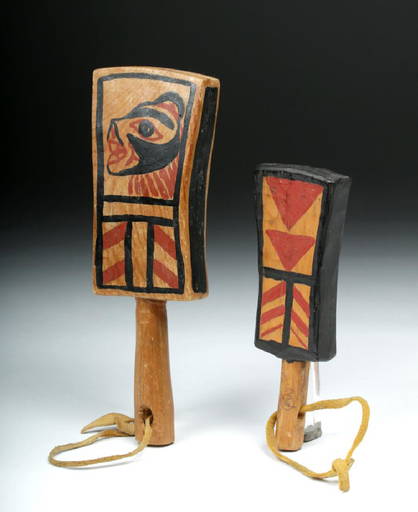 Pair of 20th C Salish Wood Rattles - Simon Charlie - Jan 18, 2018 ...