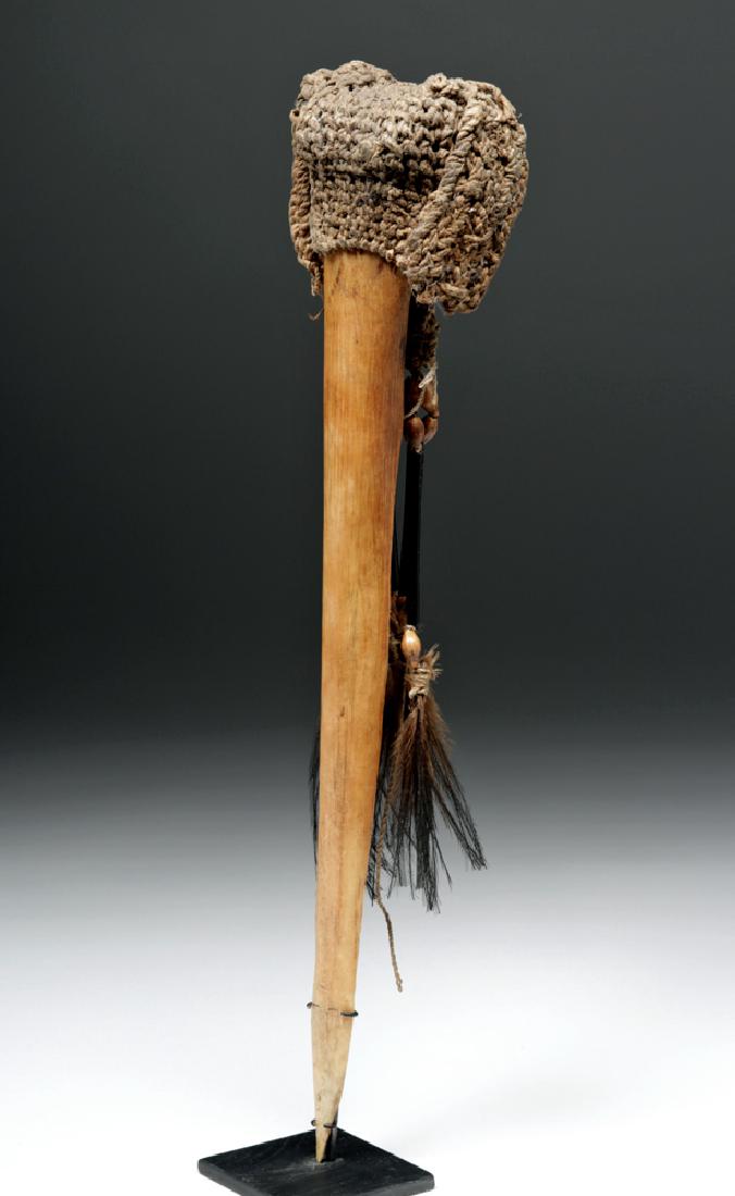 Cassowary Femur Bone Dagger and Carved Antler in the Sh