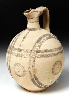 Greek Cypriot Pottery "target" Jug