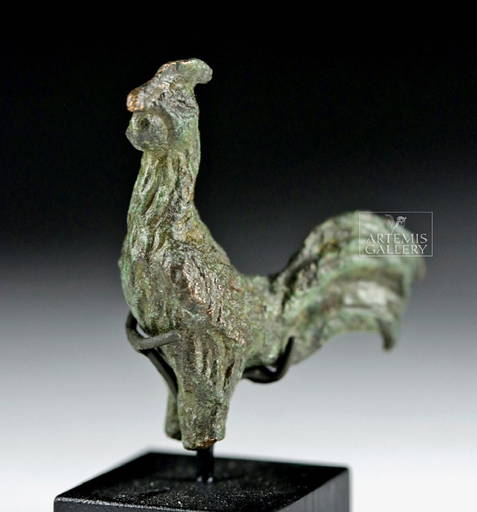Nicely Detailed Roman Bronze Rooster