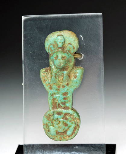 Published Egyptian Faience Amulet Of Menat, Ex Ede