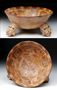 Rare Costa Rican Polychrome Tripod, Mayan Influence