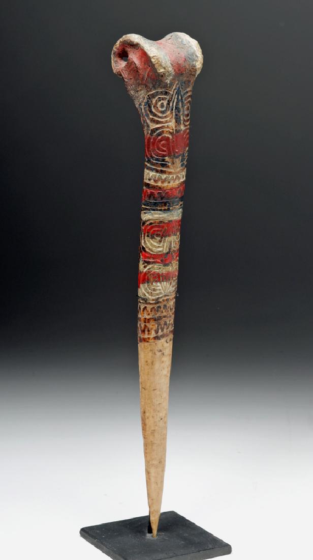 Early 20th C. Papua New Guinea Cassowary Bone Dagger