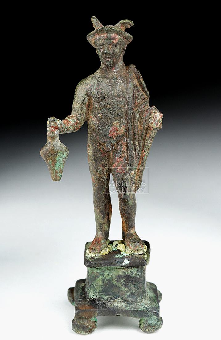 Roman Bronze Figurine of God Mercury