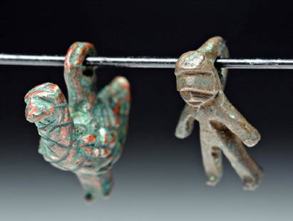 Roman Bronze Latch W/ Human Figure