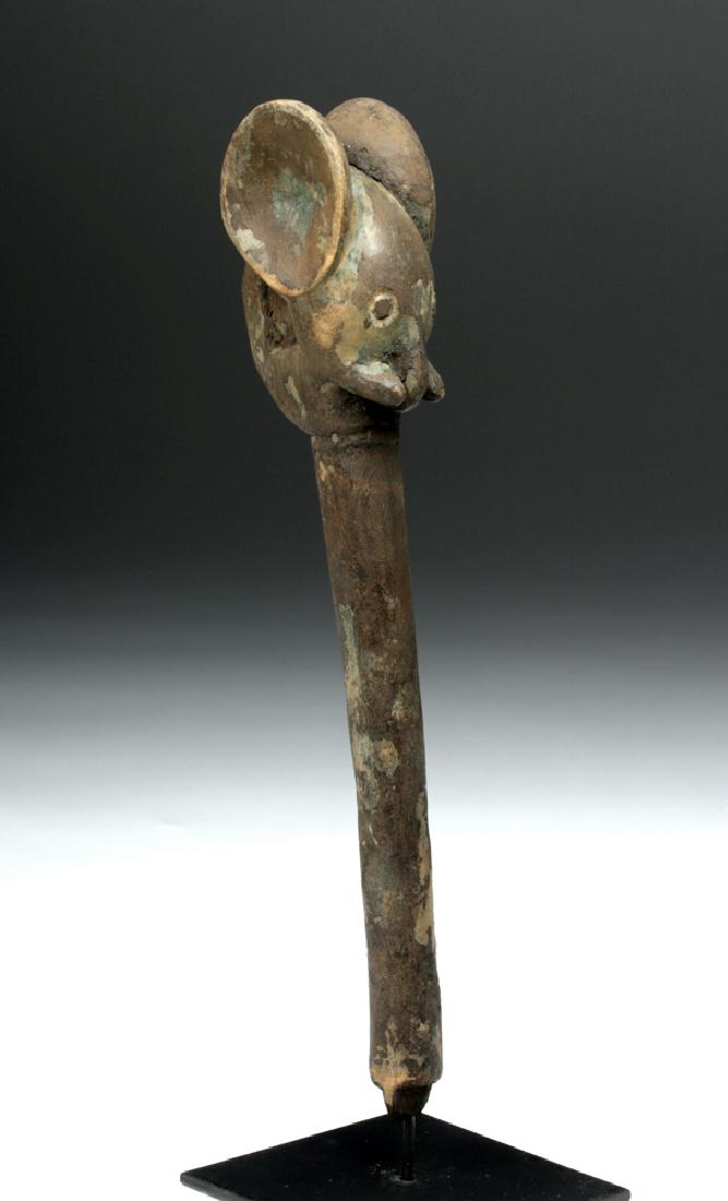 Early 20th C. West Africa Carved Wood Elephant Staff