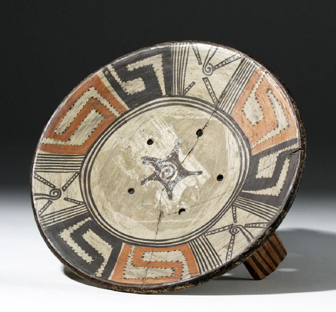 Mixtec Pottery Polychrome Tripod Strainer