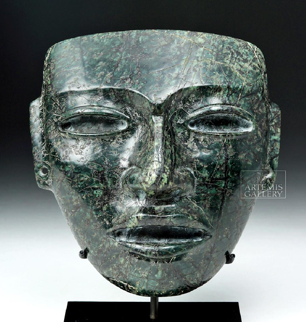 Superb Teotihuacan Green Stone Mask