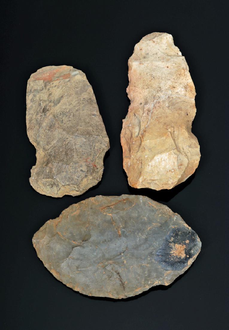 Trio of Native American Woodland Hand Axes