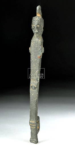 Roman Bronze Latch W/ Human Figure