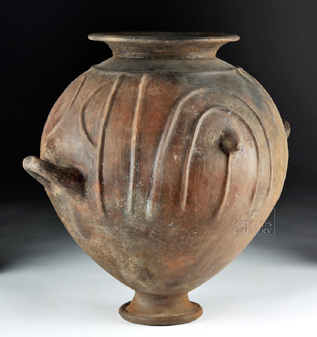 Large Etruscan Pottery Stamnos / Storage Vessel