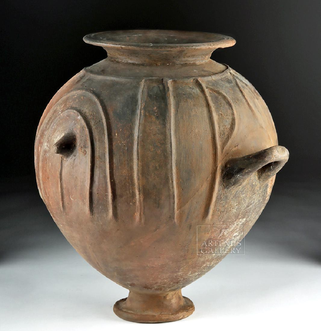 Large Etruscan Pottery Stamnos / Storage Vessel