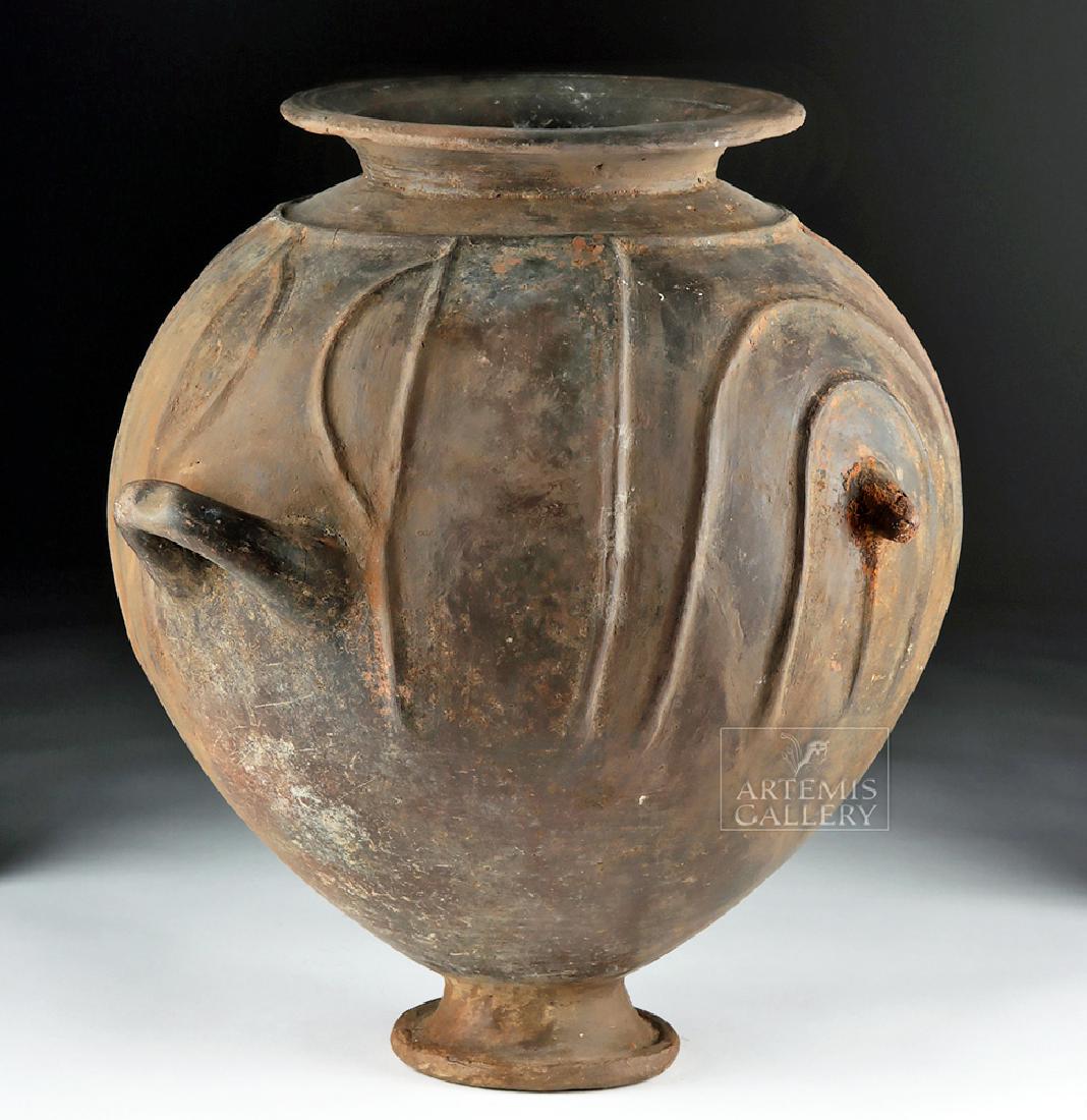 Large Etruscan Pottery Stamnos / Storage Vessel
