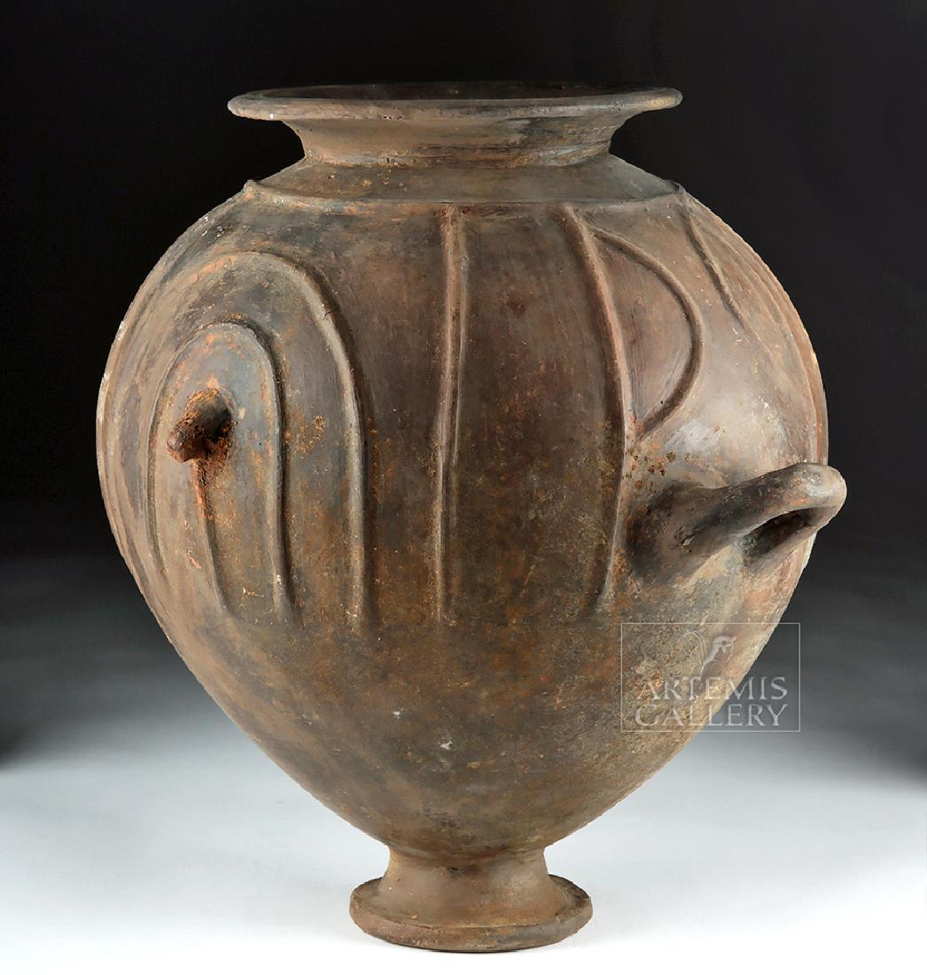 Large Etruscan Pottery Stamnos / Storage Vessel